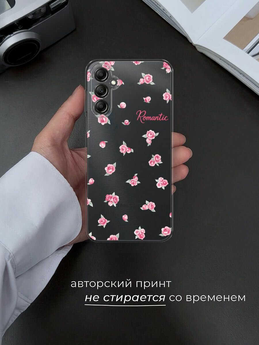 Чехол на Samsung Galaxy A15 / Самсунг А15 с принтом "Romantic 2", прозрачный — фото 1