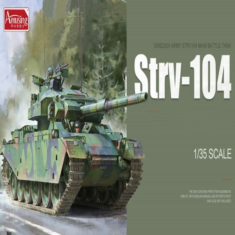 Amusing Hobby 35A043 1/35 Strv-104 шведская армия STRV104 MAIN BATTLE Комплект модели танка Танки