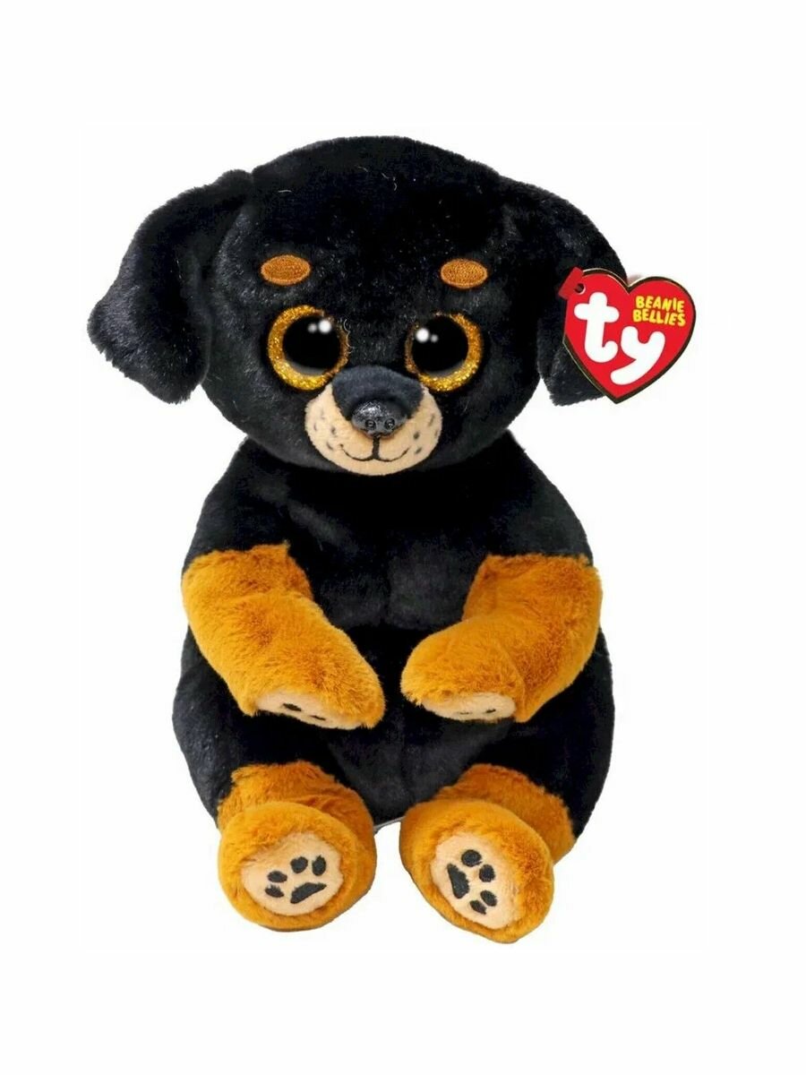 TY Мягкая игрушка Ранди ротвейлер, 15 см