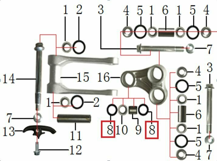 Сальник рычага прогрессии для мотоцикла на раме K8 JMC, ZUUMAV; FXmoto, AVANTIS; BSE (18*26*3) 03.01.0104