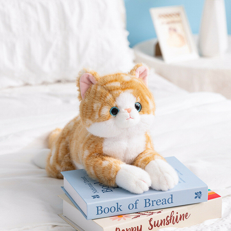 Fluffy cat toy pillow for kids childrens sleep and comfort
