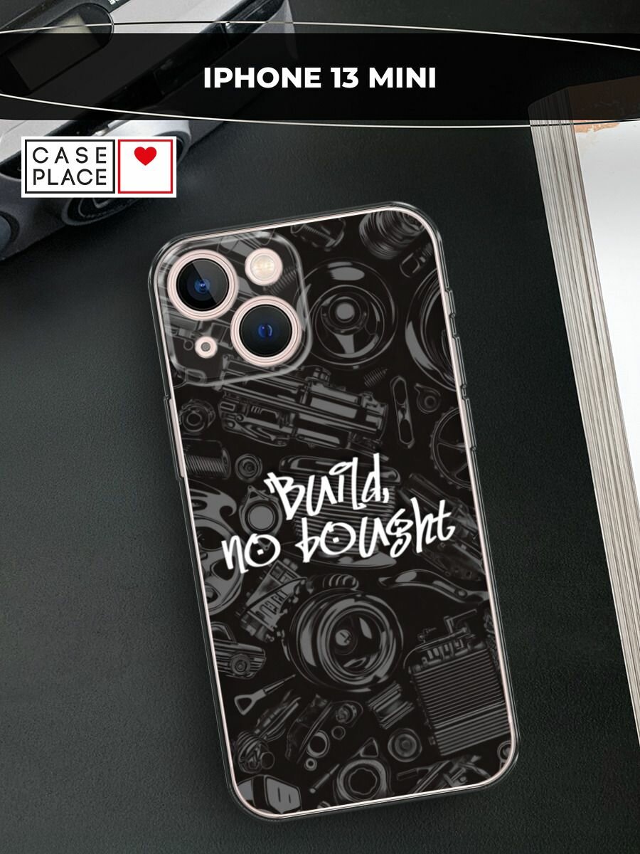 Чехол на Apple iPhone 13 mini / Айфон 13 мини с принтом "Build no bought"