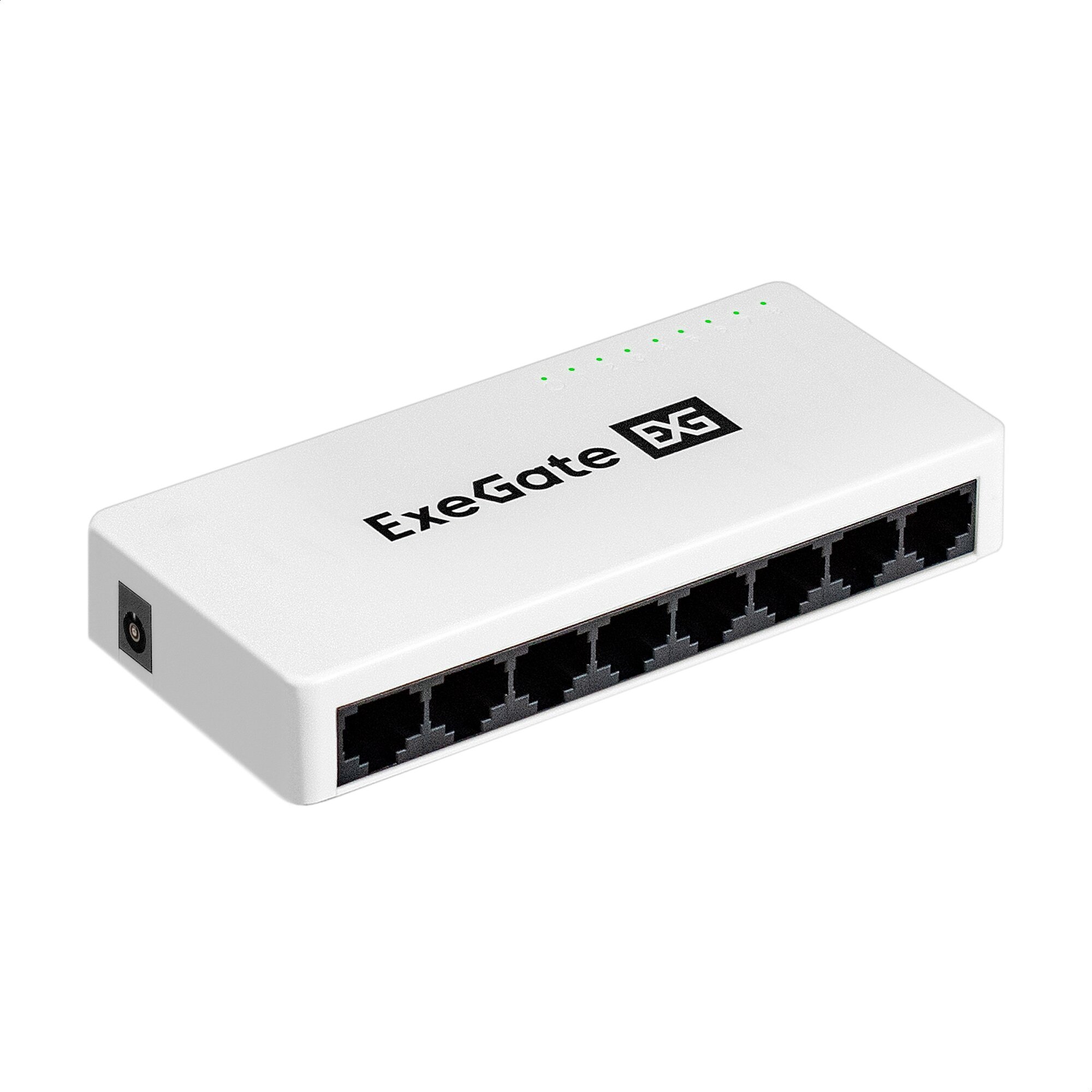 Коммутатор неуправляемый ExeGate EDES-1008C (8-портовый UTP 10/100Mbps, с функцией энергосбережения (Green Ethernet Technology), настольный/настенный) EX298686RUS