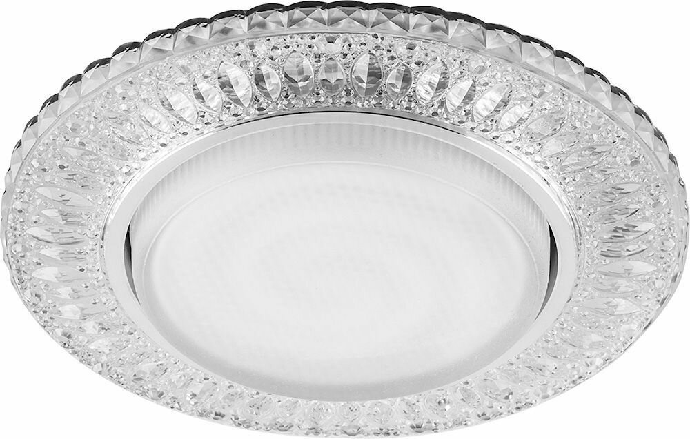 Набор 10 штук Светильник встраиваемый с белой LED подсветкой Feron CD4022 потолочный GX53 прозрачный 29475