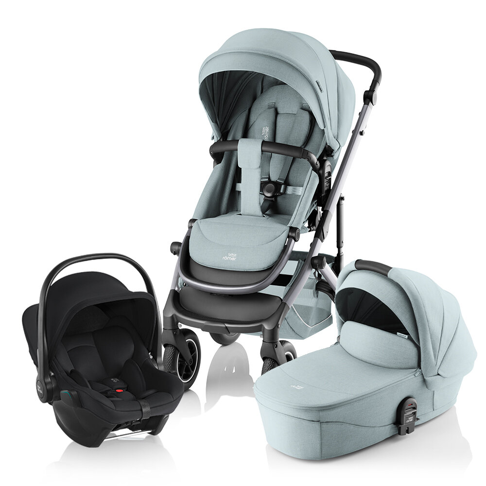 Детская коляска 3в1 Britax Römer Smile 5Z, цвет Harbor Blue / 2025 / Baby-Safe Core (Бирюзовый)