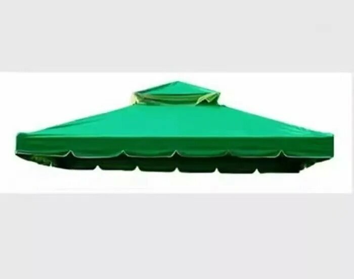 Наружный тент-крыша с двойным верхом 3 х 4 м для беседки, зеленый