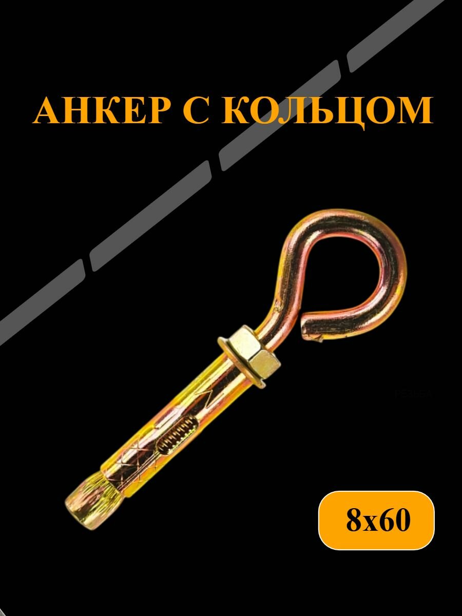 Анкер с кольцом 8х60 ,50 шт
