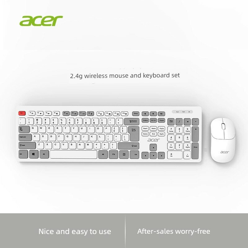 Проводной комплект клавиатуры и мыши Acer для настольных и портативных компьютеров, универсальный для девушек,