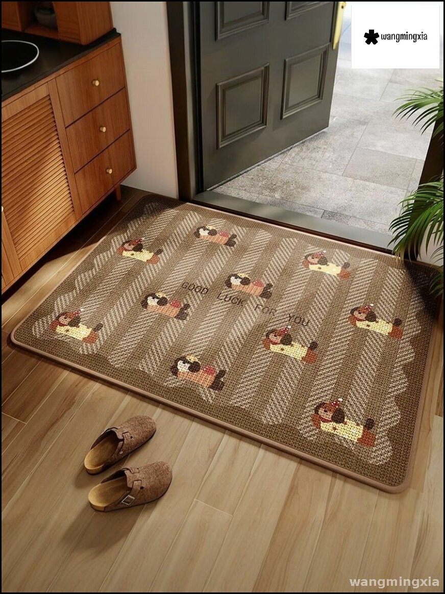 Грязезащитный ковёр, сизаль, натуральный, геометрический рисунок