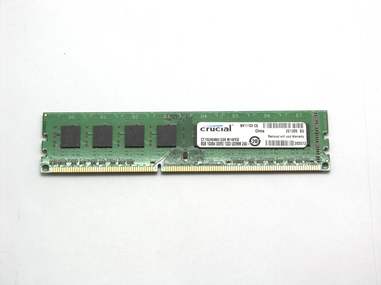 Оперативная память DIMM DDR3 8Gb 1333Mhz PC-10600 Crucial CT102464BA1339