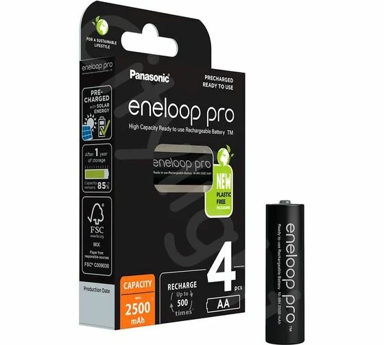 Аккумуляторы Panasonic eneloop pro bk-3hcde/4be 6330
