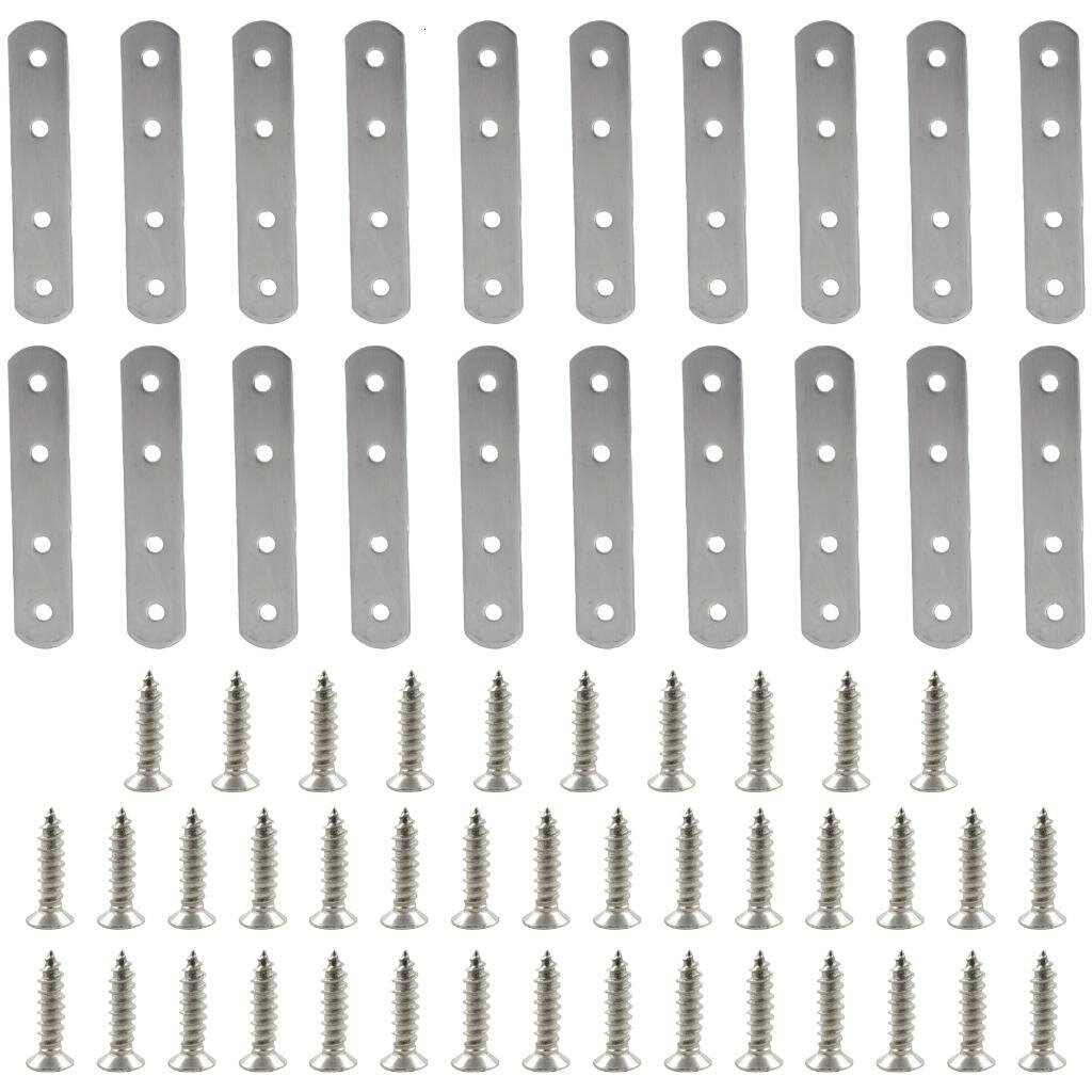 20 плоских скоб из нержавеющей стали, Стиль B