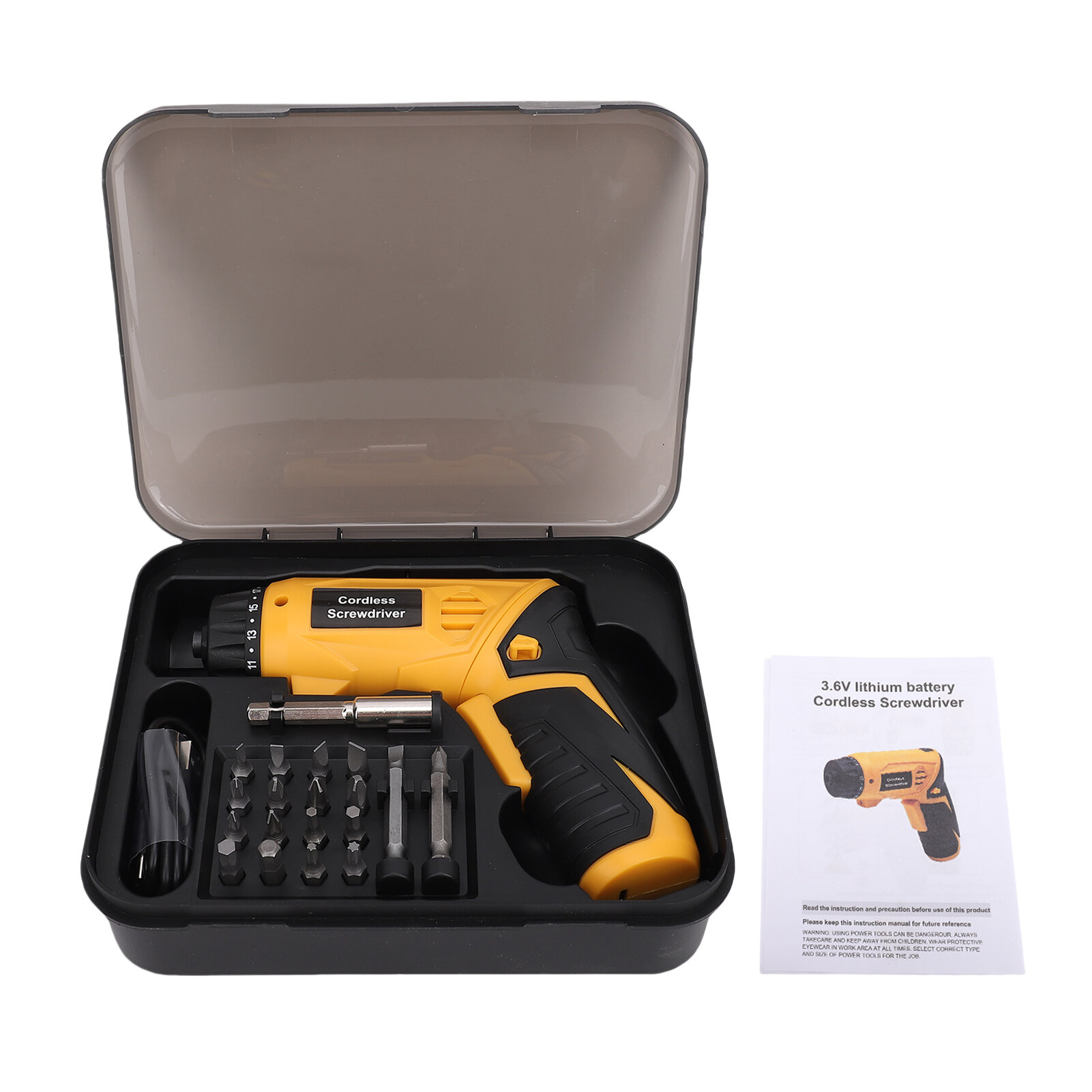 Набор аккумуляторной электрической отвертки, аккумуляторная отвертка 4 Н·м с короткими и длинными битами, 23 уровня крутящего момента, светодиодная подсветка рабочей зоны, 200 об/мин, двухпозиционная рукоятка.