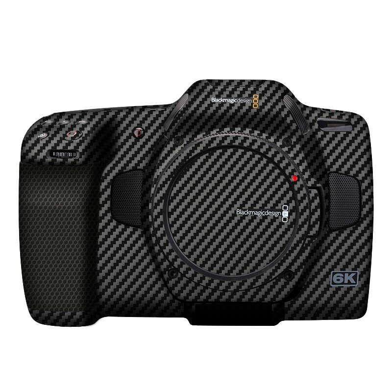 Защитная пленка для камеры Blackmagic BMP CC 6K Pro с черным рисунком карбоновой текстуры, 3M клей