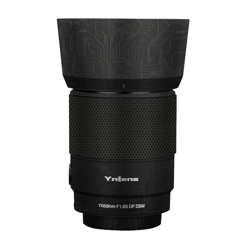 Объектив Sony E Mount полнокадровый Yongnuo 50mm f/1.8 с черным покрытием в виде схемы