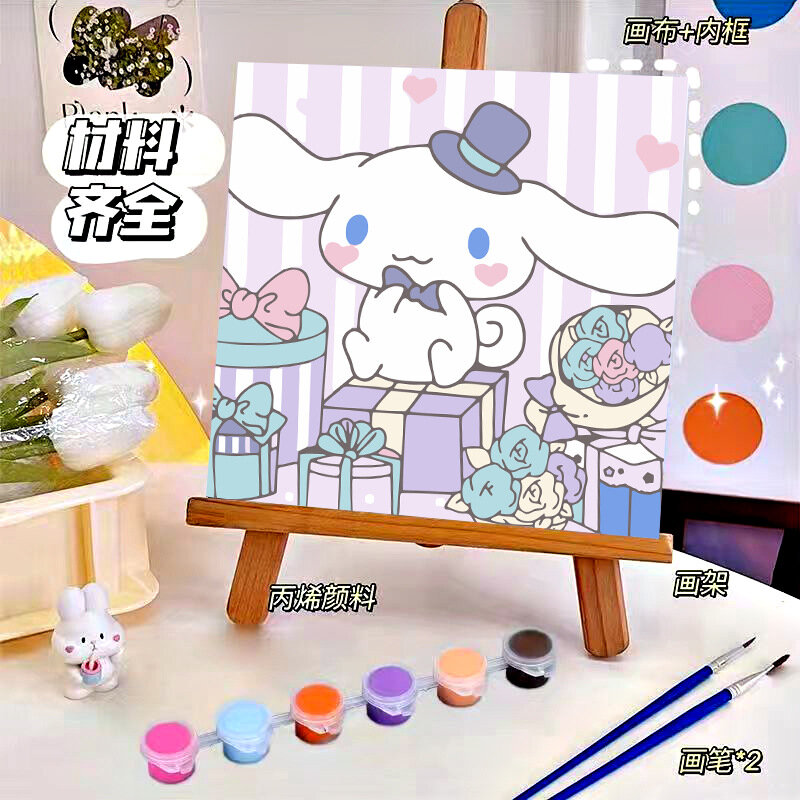 Цифровая картина маслом 20*20, аниме, раскраска маслом, ручная роспись маслом, декор для спальни.