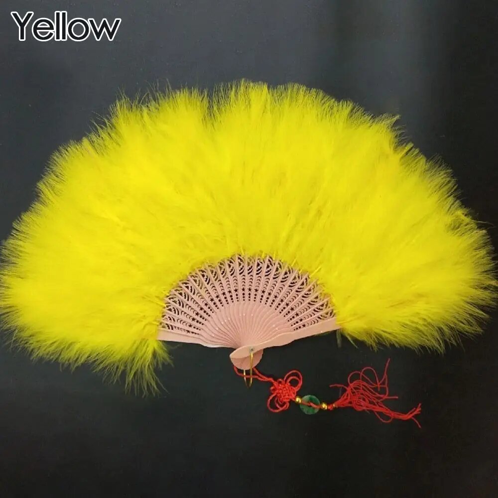 Складывающийся веер из микрофибры Желтый, Yellow