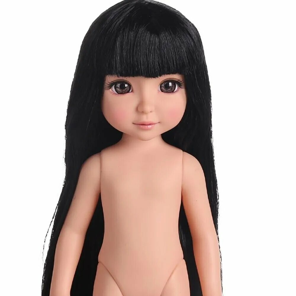 12-дюймовая виниловая кукла American girl doll little girl toy для детей-черная челка с прямыми волосами