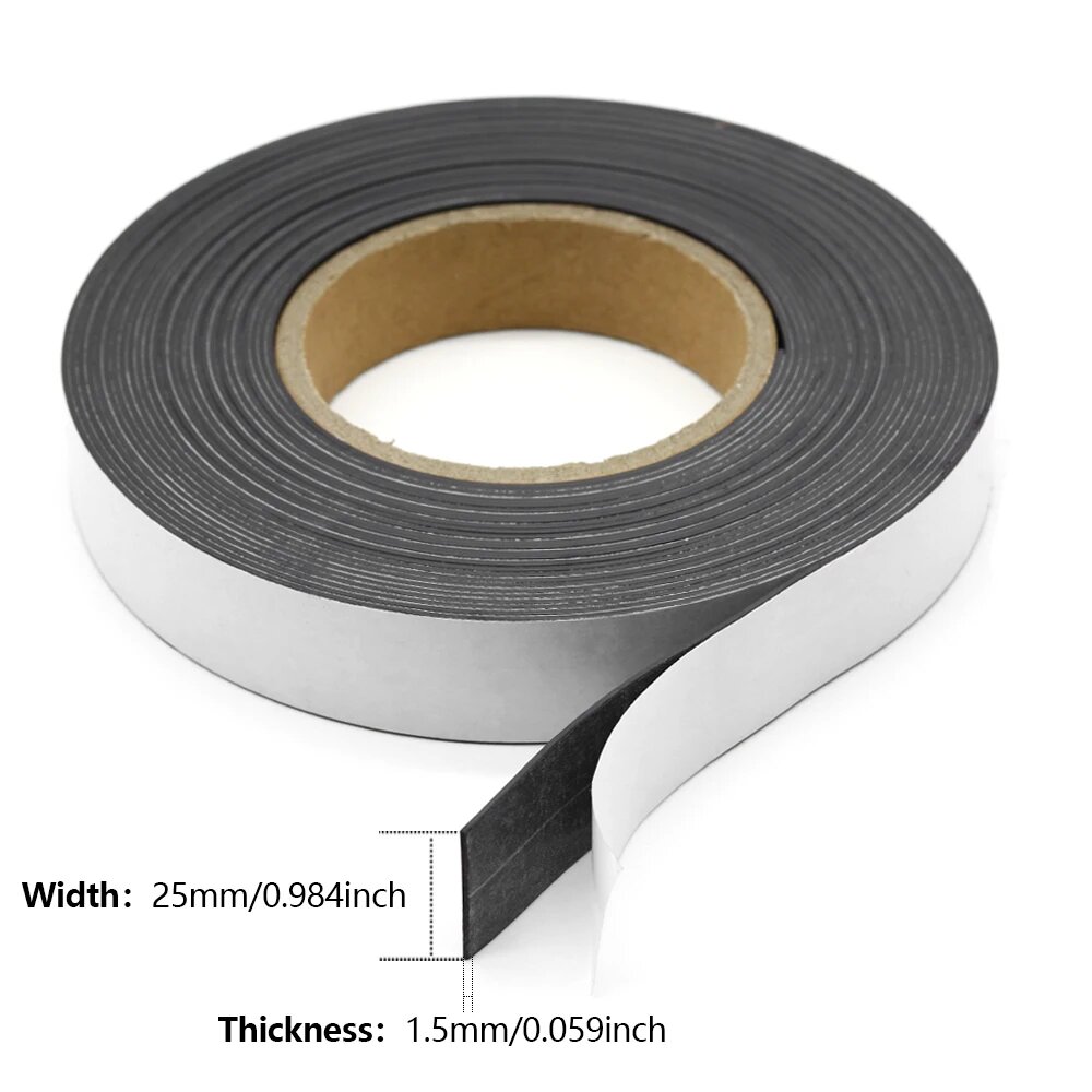 Магнитная лента самоклеящаяся 1 м 25x1.5mm