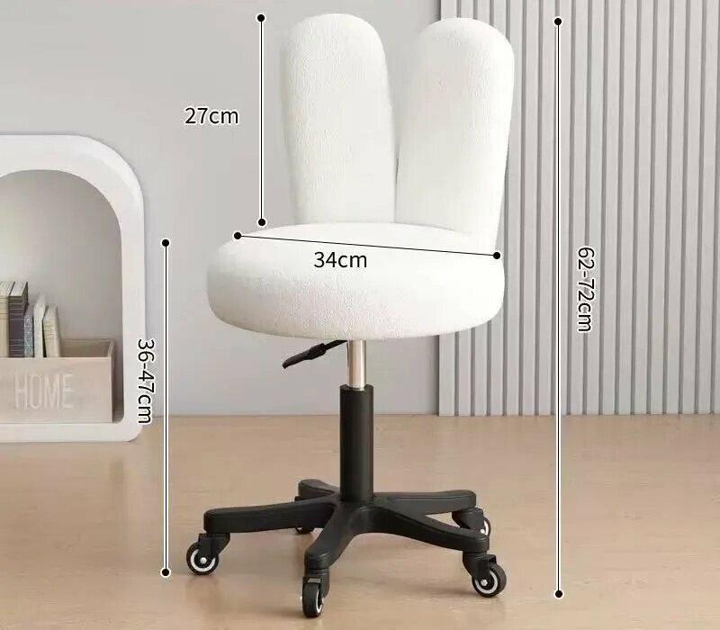 Стул мастера, Кроличьи ушки-Черный нейлон-белый