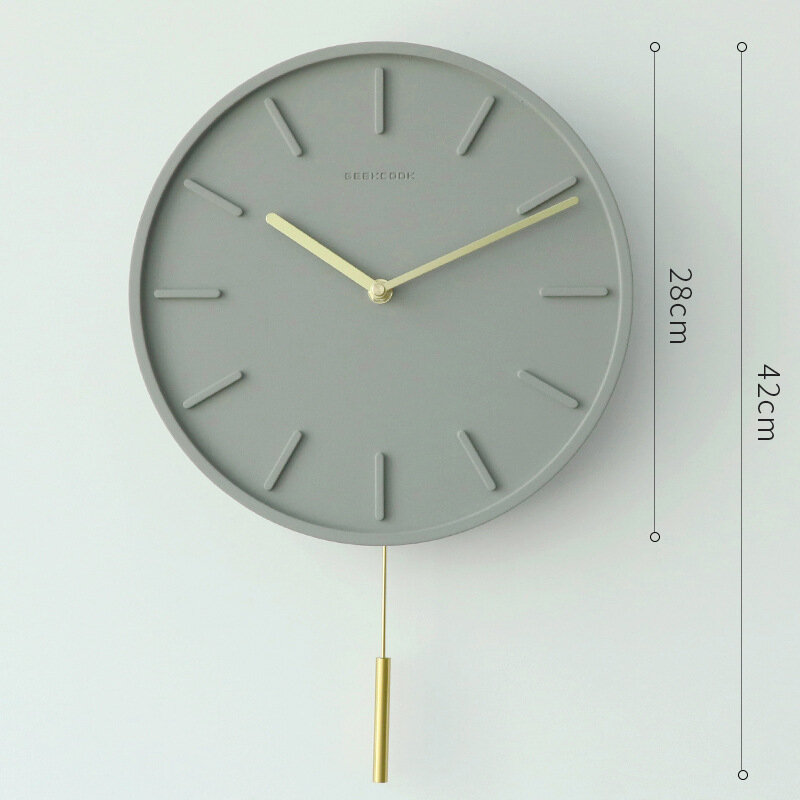 Современные минималистичные настенные часы: бетонные и медные, 11inch масштабная модель, креативные домашние часы, новые скандинавские цементные часы