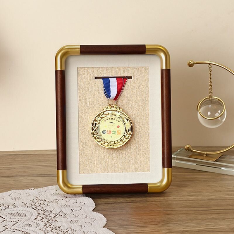 Имитация медной коробки для хранения марафонских медалей с закругленными углами, подставка для демонстрации значков, рамка для памятных медалей, фоторамка.