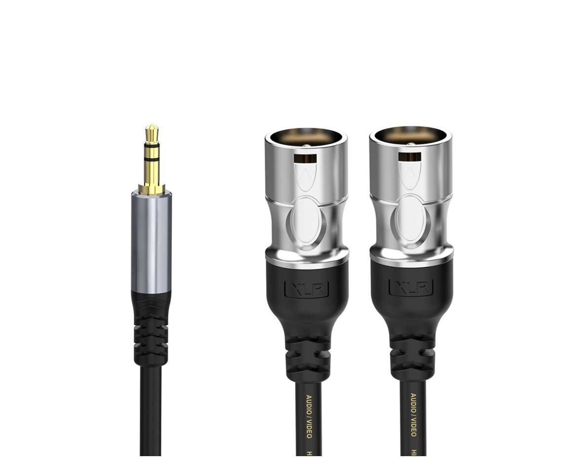Соединительный аудио шнур Premium, 2 XLR (M) - Jack 3,5 (M), 1,8 метра S1301
