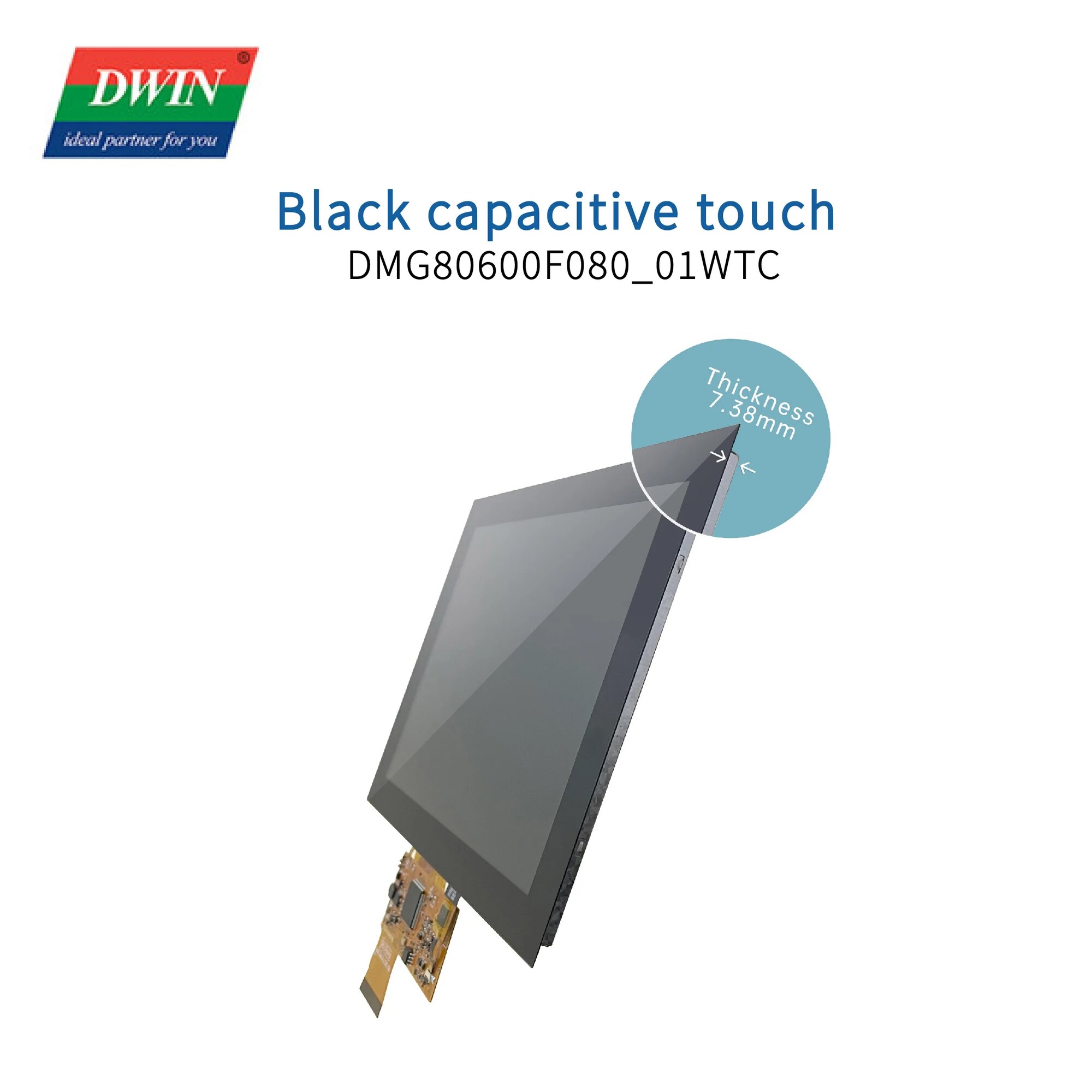 DWIN 8-дюймовый сенсорный ЖК-дисплей 800*600 Black CTP