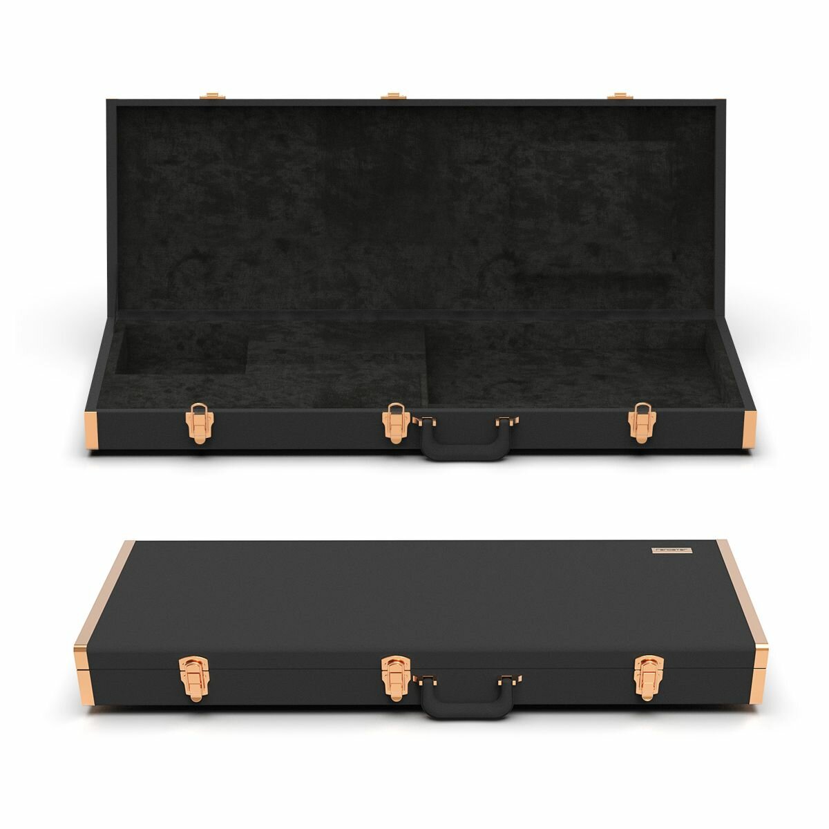 Деревянный футляр для электрогитары: портативный квадратный футляр, роскошная модель с мелкозернистой плоской отделкой, подходит для гитар брендов IBANEZ, FENDER, PRS, ESP и других, цвет: зеленый