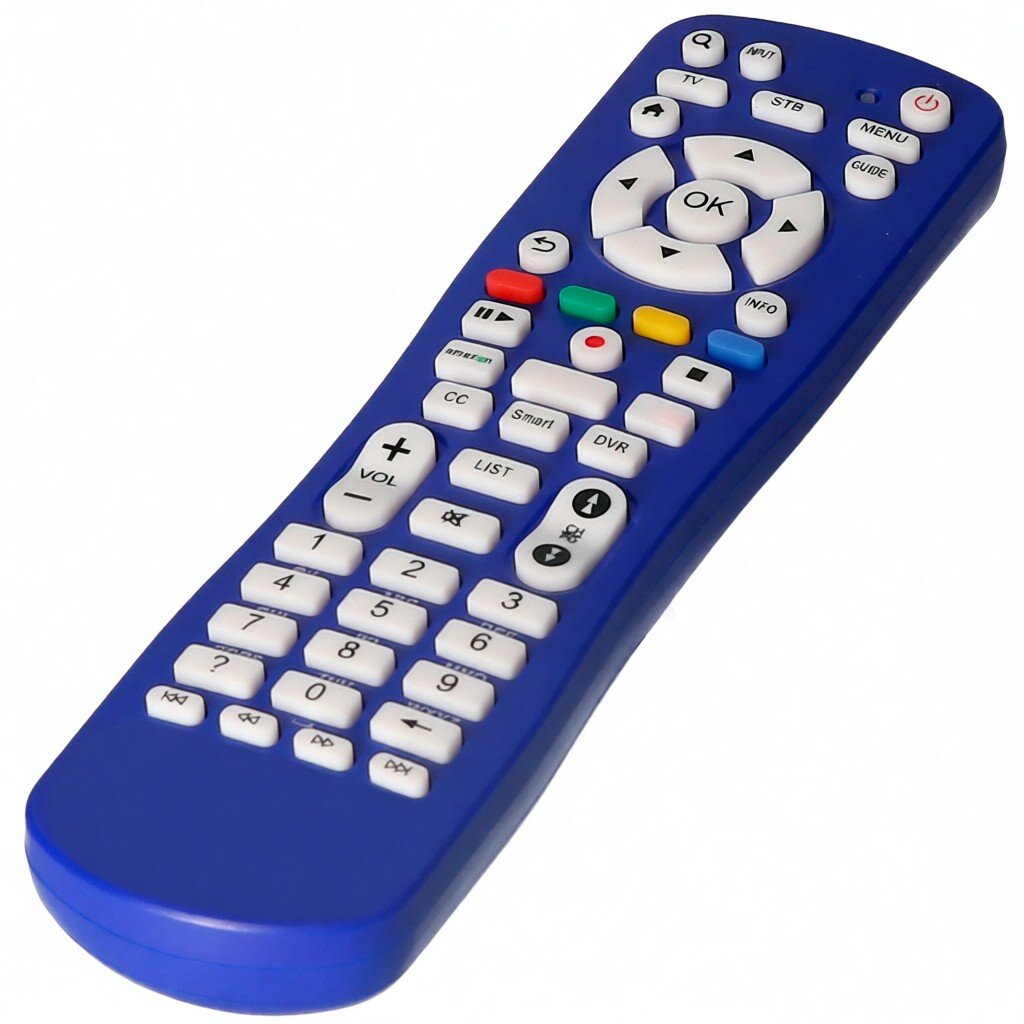 URC-7710 Пульт Управления ТВ: Универсальный для Samsung LG Sony - Эргономичный Дизайн из ABS и Силикона Умный Пульт для Телевизора и Цифрового ТВ Блока