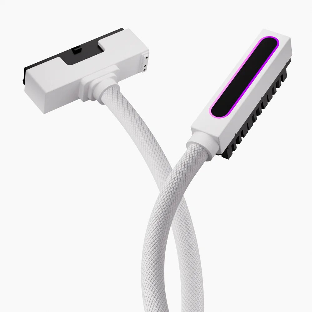 AIJS ATX 24-контактный кабель-удлинитель для материнской платы 24-White-Left side