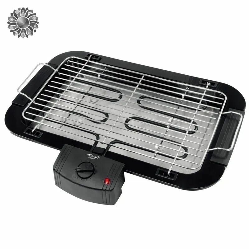 Электрогриль Atlanta ATH-1110, высокопрочное покрытие, световая индикация, 2000 Вт