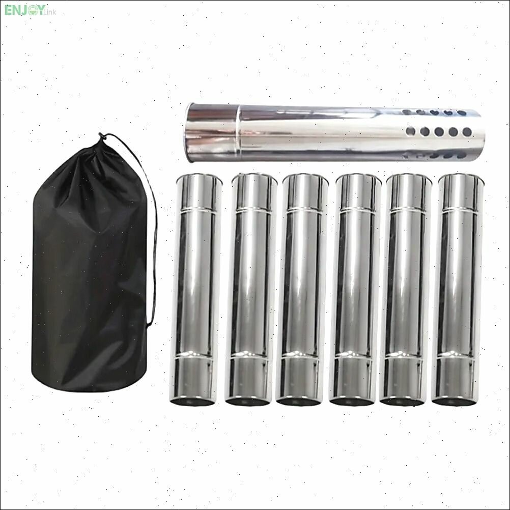 Труба дымохода для палатки, нержавеющая сталь, 30 *6см, для печи, кемпинга, пикника, выхлопной трубы