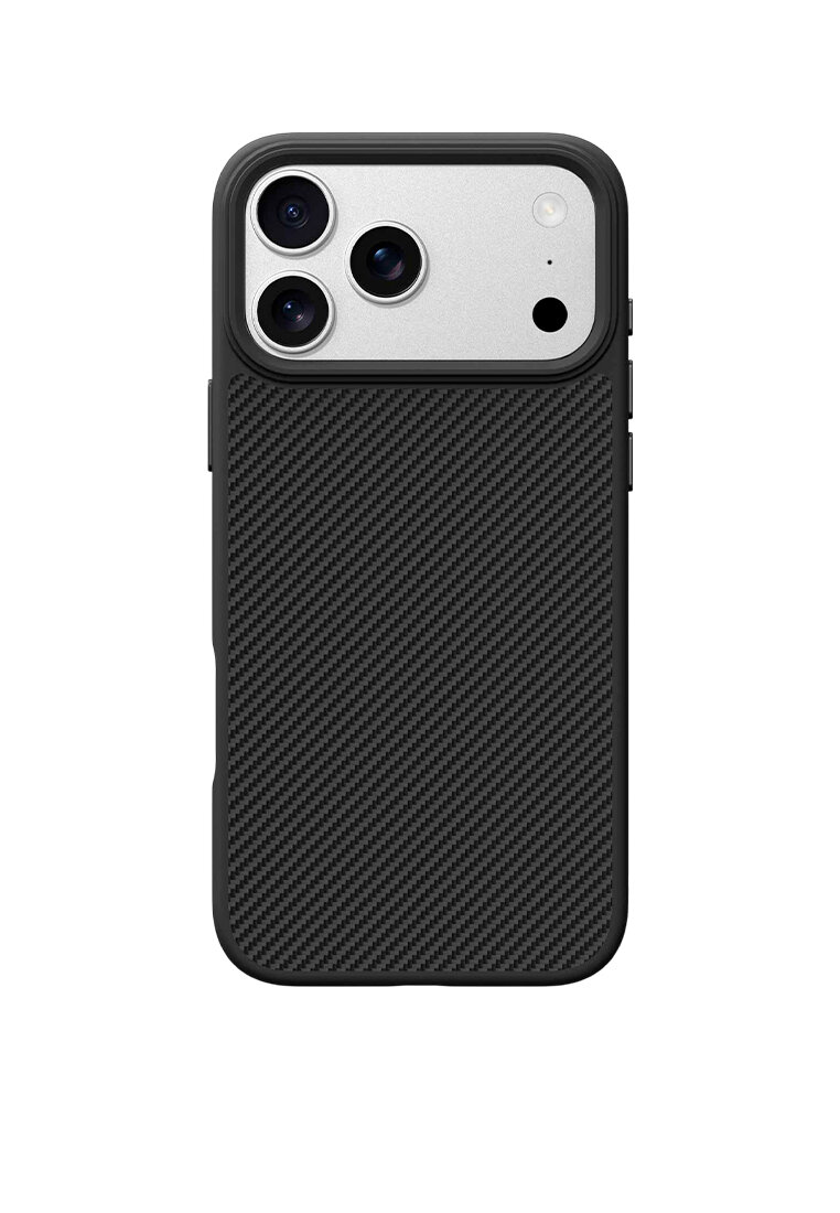 Чехол iPhone 17 Pro Max KEEPHONE KEVILAR COMBAT MagSafe Карбон арамидное волокно 1500D, 38 шт. магнитов N52-10Н — Черный