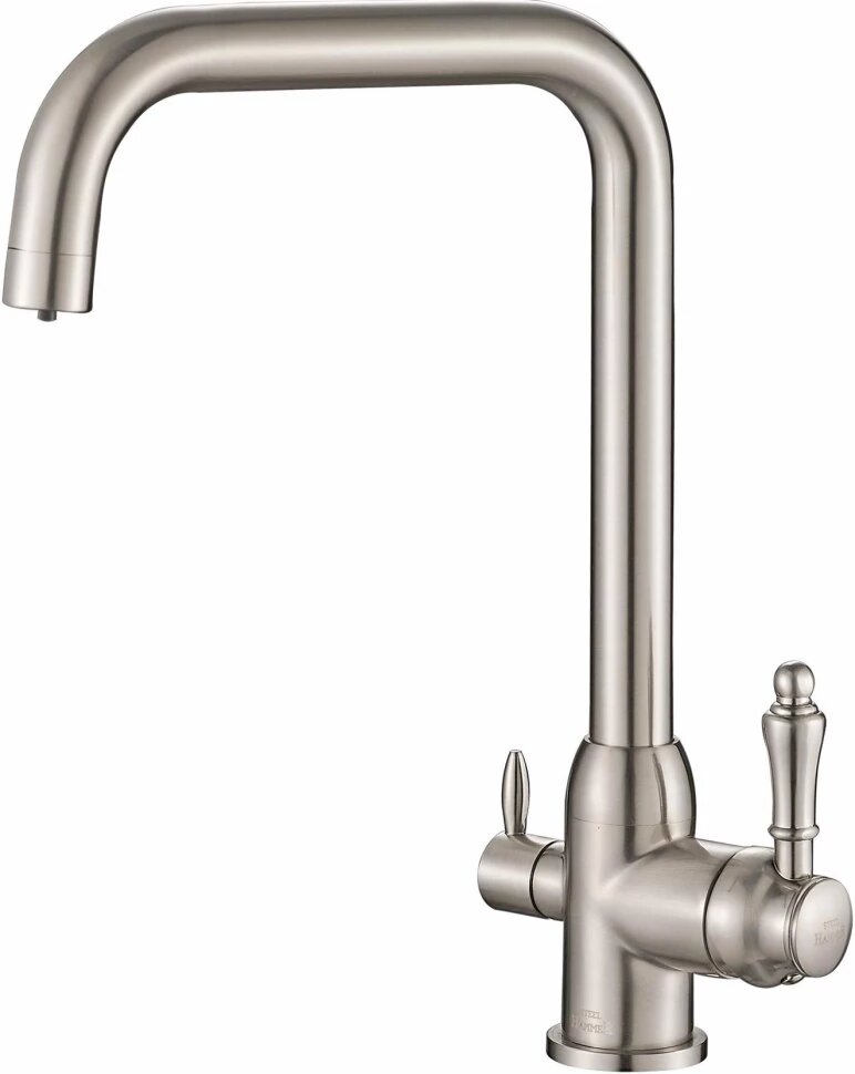 Смеситель для кухни Zorg SH 725 SATIN с подключением к фильтру, сатин