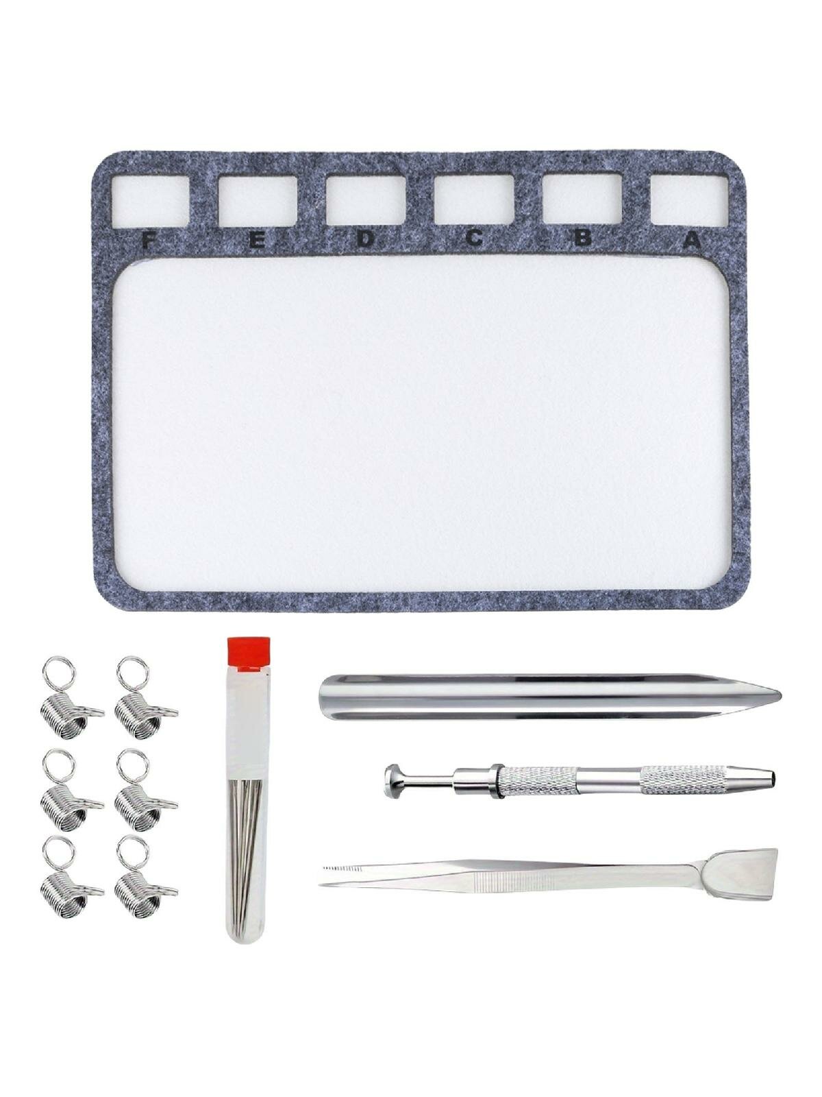 Набор из 11 частей, инструмент для вышивания бисером своими руками, войлочный коврик ручной работы, тканевая доска для вышивания бисером, стол для вышивания бисером