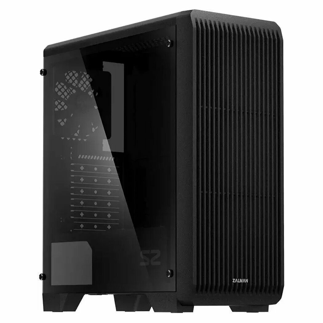 Корпус для компьютера Zalman S2 TG Midi-Tower, без БП, черный