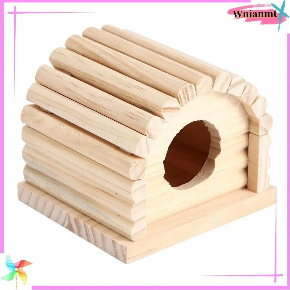 Хомячок, деревянный домик-убежище, комфортное и безопасное место для хомяков