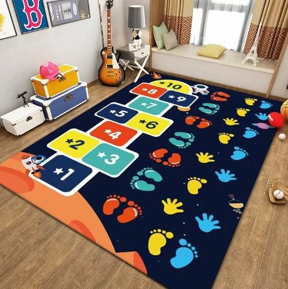 Коврик детский 140х200 см, игровой с изображением города/дорог, ковер для мальчика и девочки