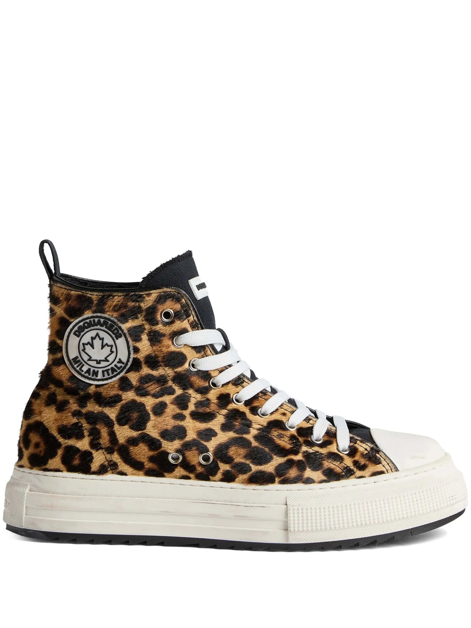 Кроссовки Leopard-print high-top sneakers
