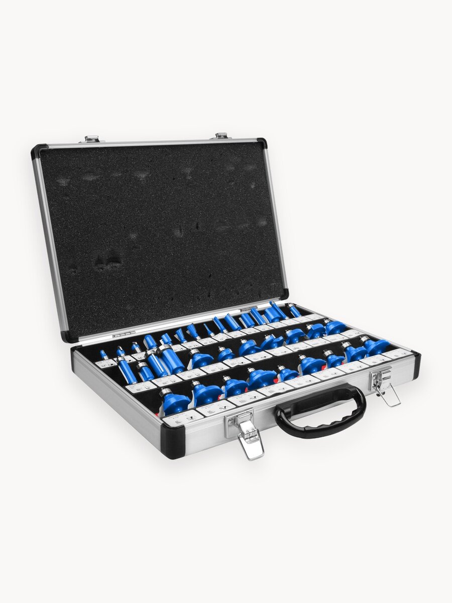 Набор твердосплавных фрез VertexTools по дереву 35 шт