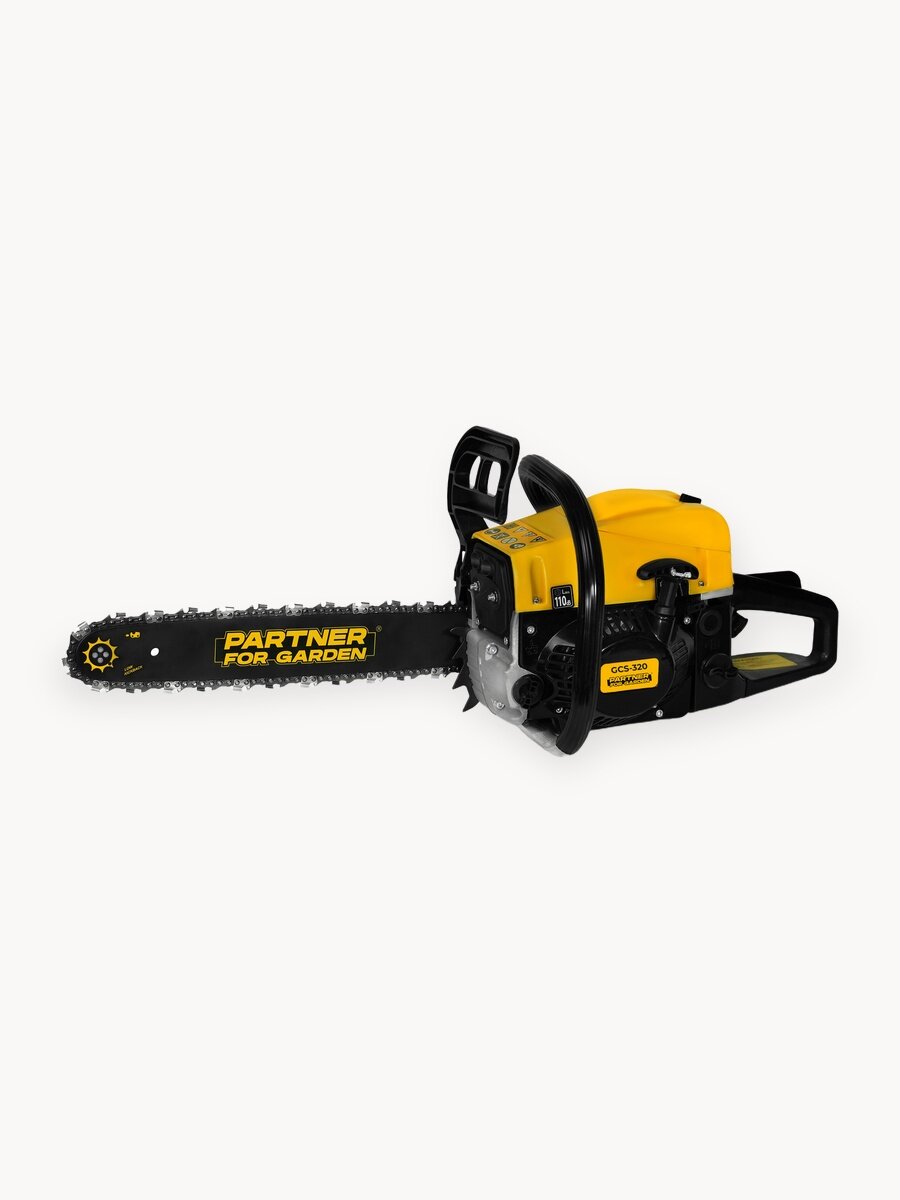 Бензопила Partner for Garden GCS 320, тормоз цепи, блокировка кнопки включения, 2,4 кВт