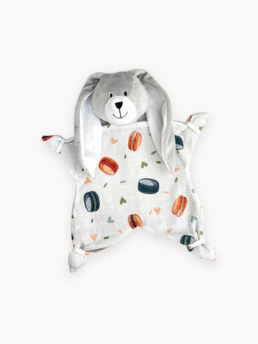 Комфортер "Зайка серый" для новорожденных игрушка мягкая для сна малышам, для фотосессии