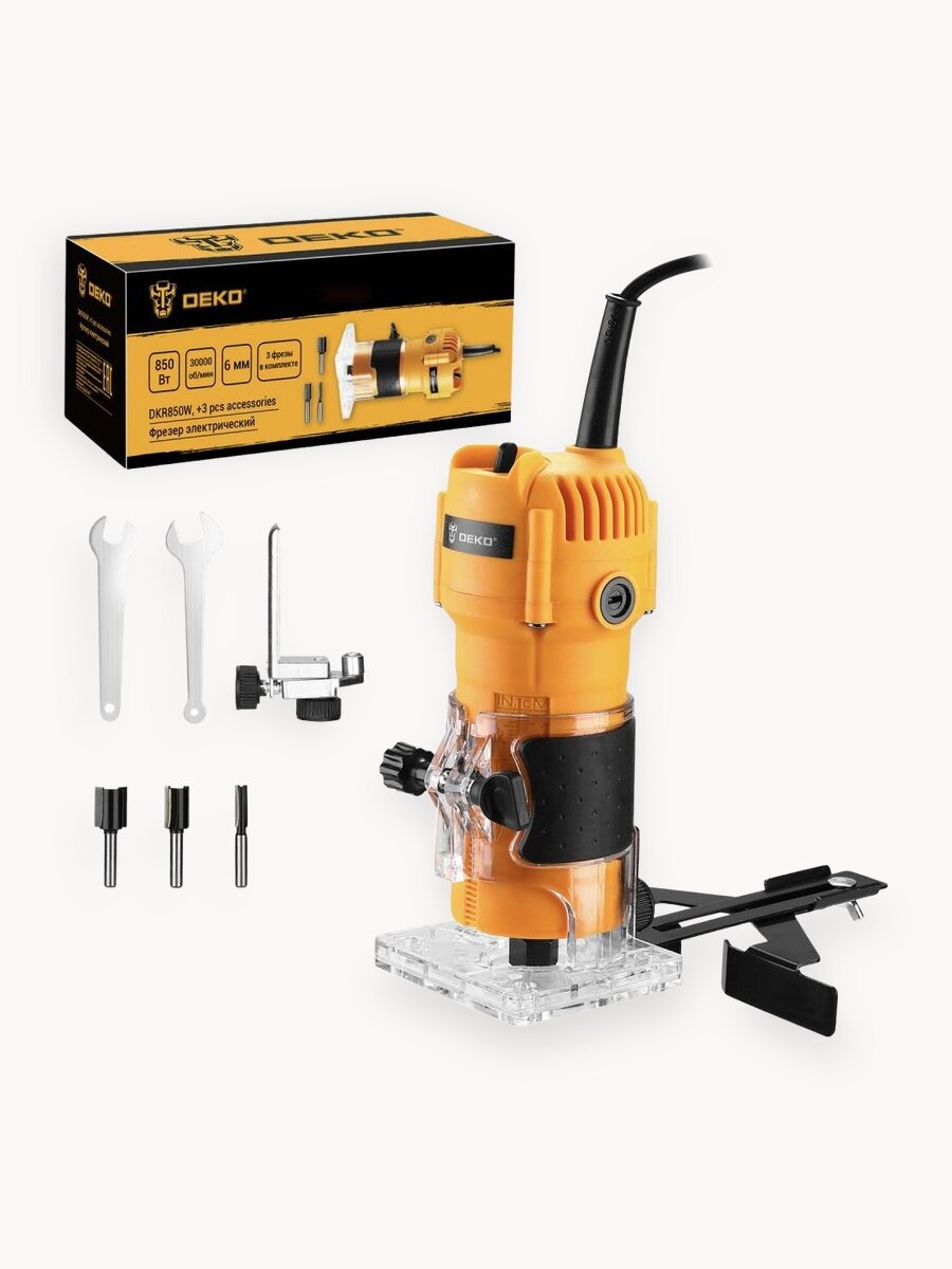 Фрезер по дереву электрический DEKO DKR800 + набор фрез 12 шт