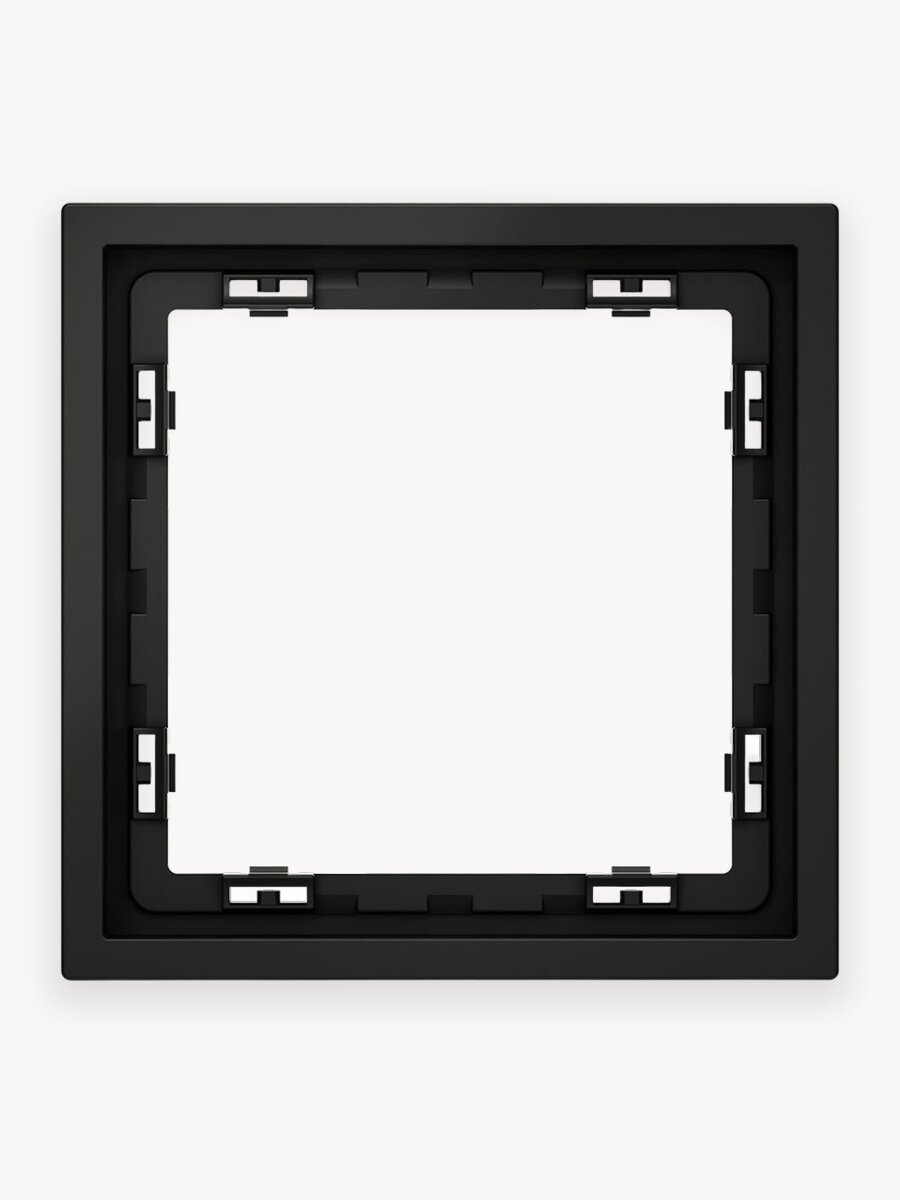 Рамка пластиковая для розетки и выключателя VOLTUM на 1 пост цвет черный матовый VLS100108