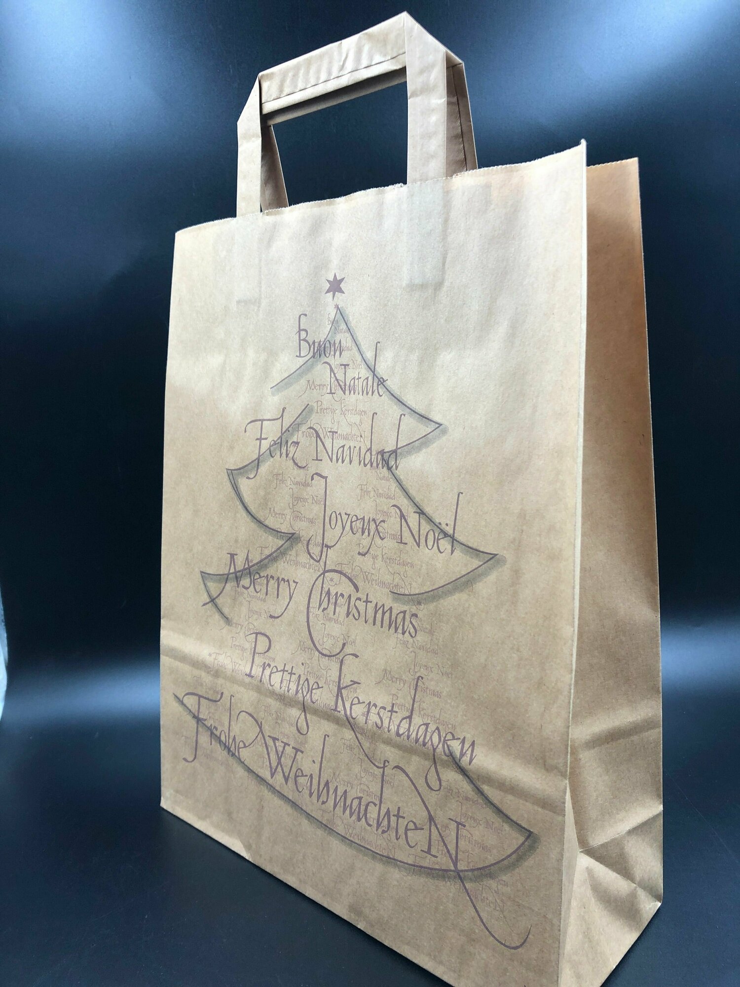 20 шт. Срочно! Пакет Новогодний 260х330х100мм Ёлка Новый год, с Рождеством Marry Cristmas плоская ручка арт.82