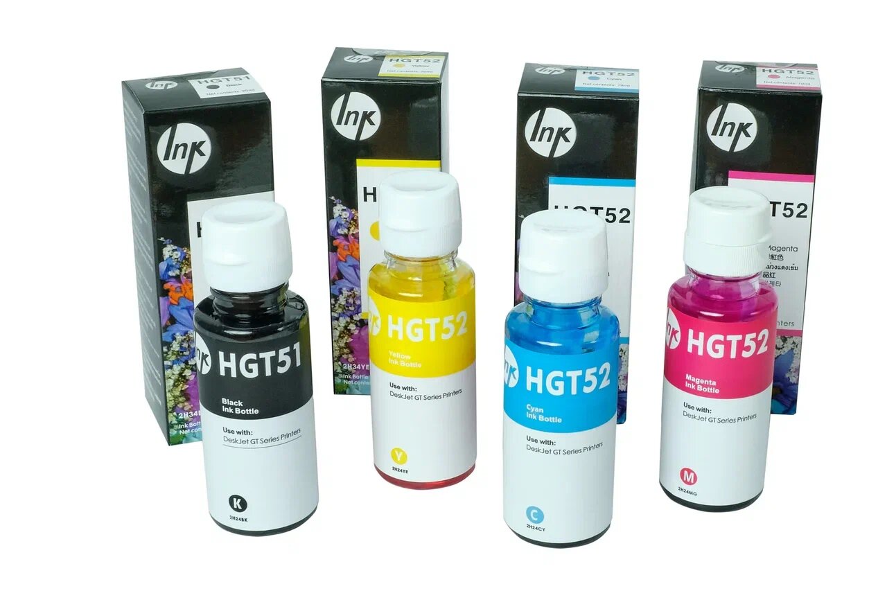 Набор чернил SP GT51/GT52 для HP (4 цвета)