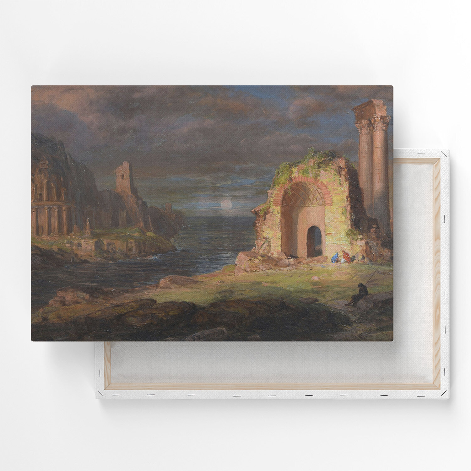 Картина на холсте, репродукция / Фредерик Эдвин Чёрч - Syria, Ruins by the Sea / Размер 60 x 80 см