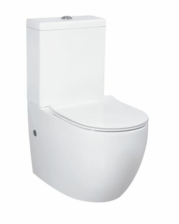 Унитаз напольный безободковый с сиденьем микролифт, beWash, Lusso, BKBWR004620, (унитаз+бачок+сиденье+сливной механизм 3/6л.), белый глянец