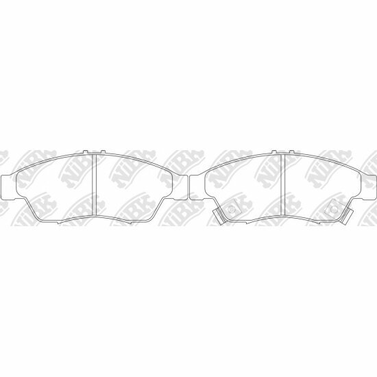Колодки тормозные дисковые Nibk PN9804, 4 шт